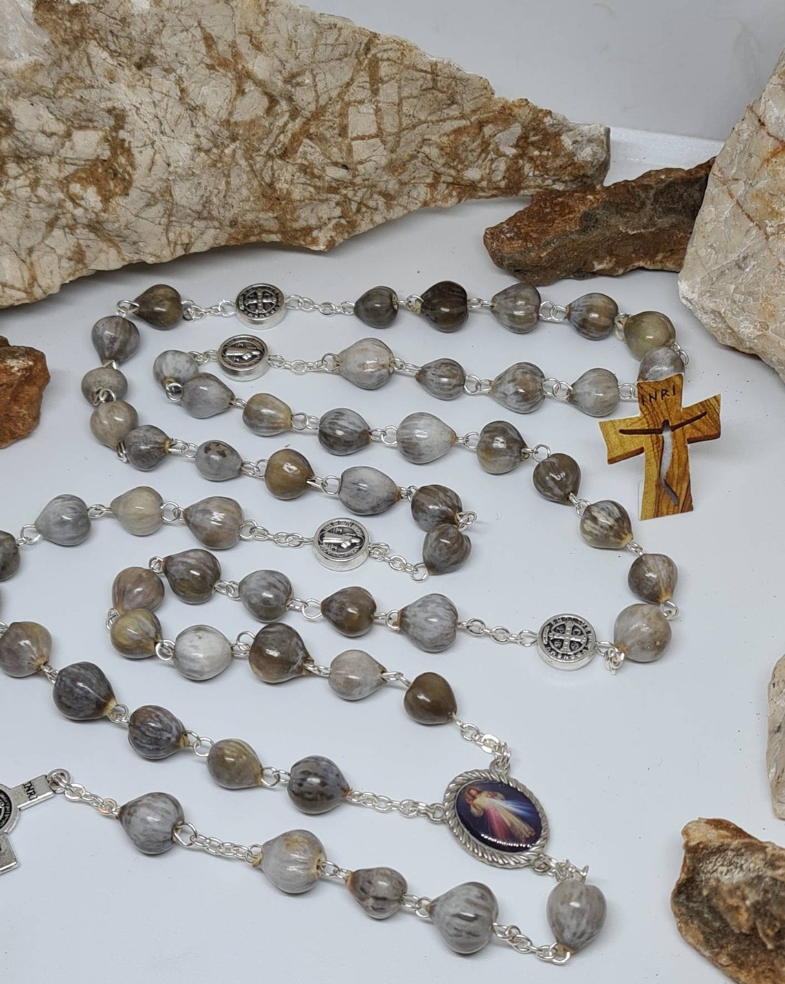 Jobs Tears Seeds Rosary Coix Rosarie From Medjugorje Catholic - Etsy
