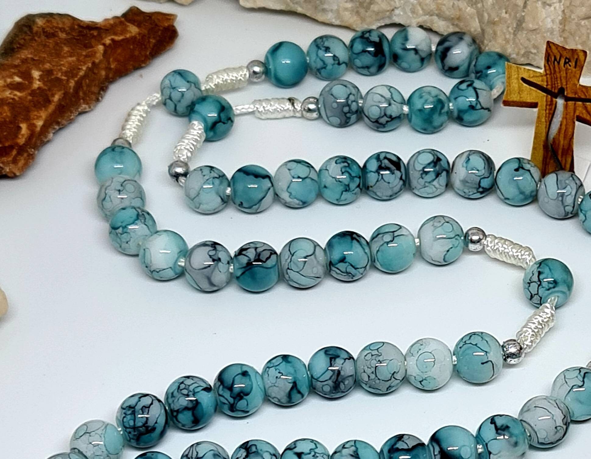 Rosary Glass Beads 8mm From Medjugorje Religious Jewelry - Etsy