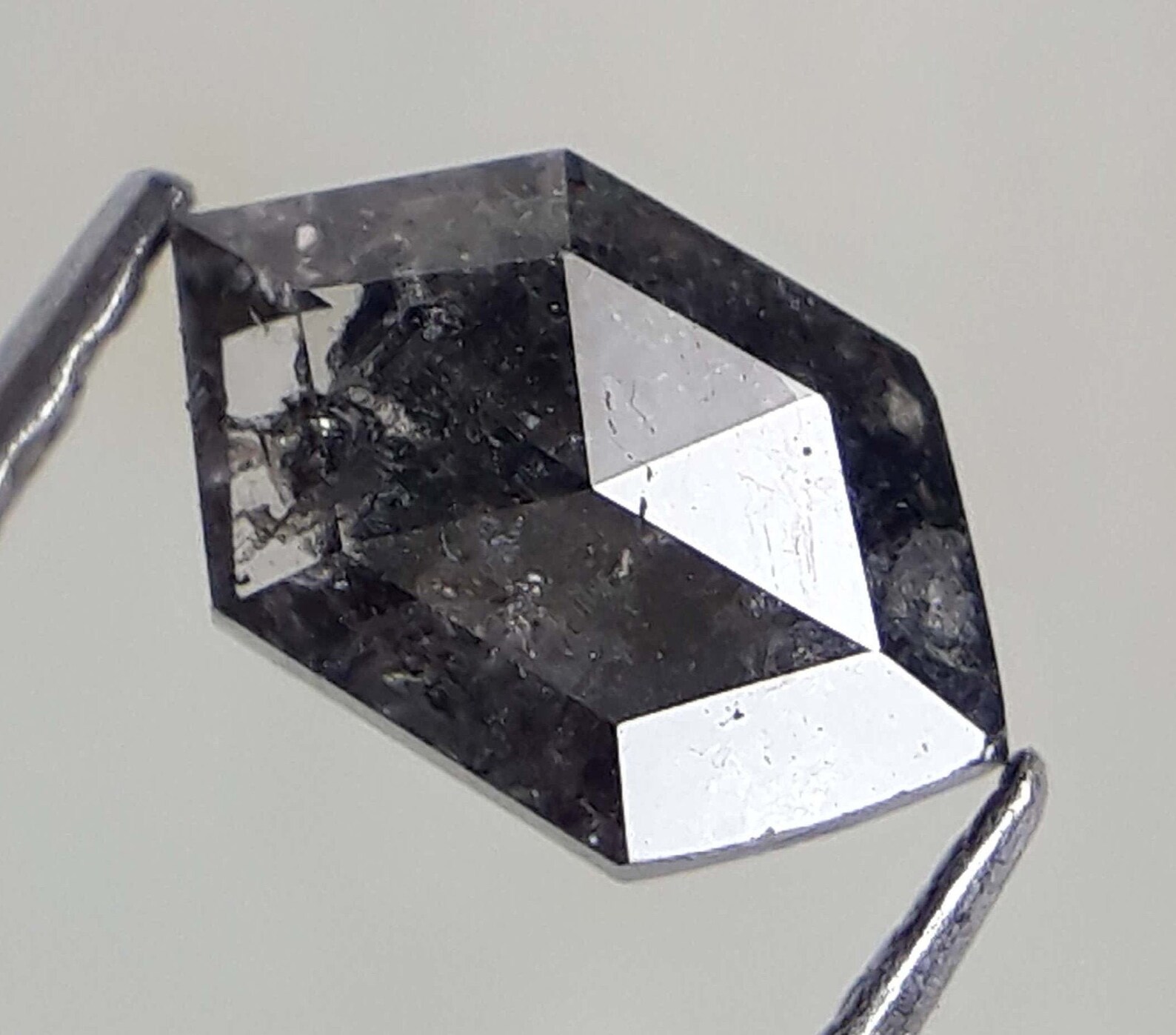 0.67 Ct Natural Loose Diamond Salt and papper Black Color | Etsy