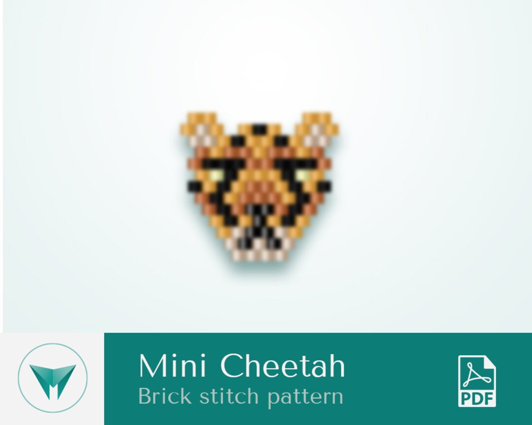 Mini Cheetah Bead Charm, Brick Stitch Pattern (PDF Pattern) - Etsy