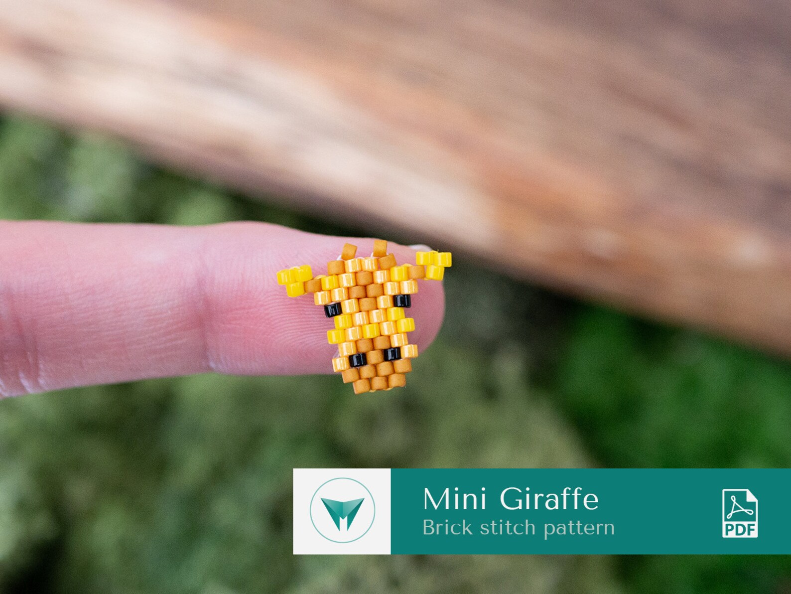 Mini Giraffe, Bead Charms, Brick Stitch Pattern, Pdf Pattern, Brick ...