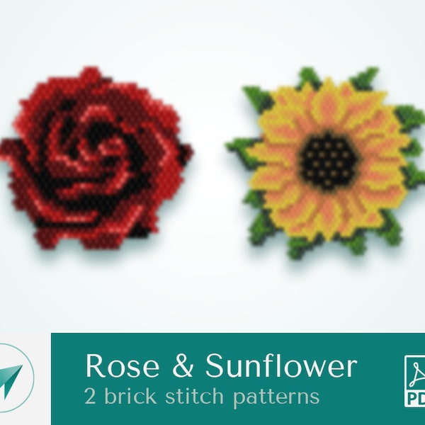 Brick Stitch Flower - Etsy
