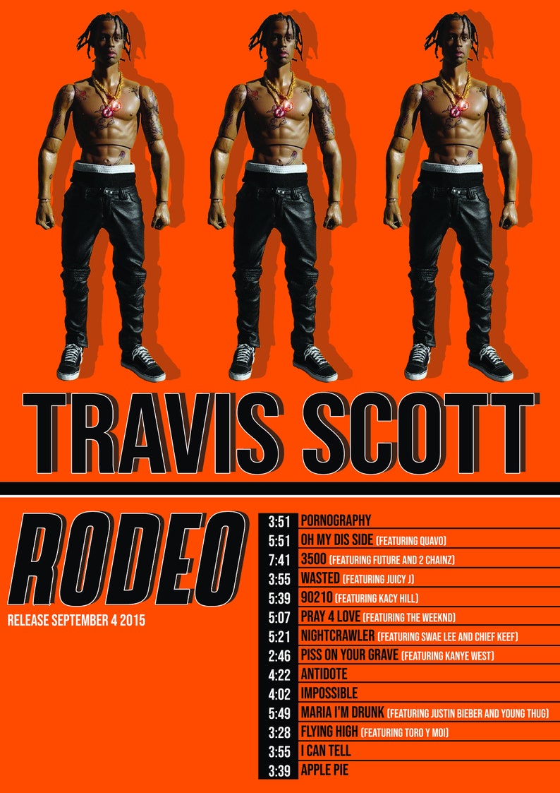 TRAVIS SCOTT RODEO Album Cover Poster Art Gift Art - Etsy Hong Kong
