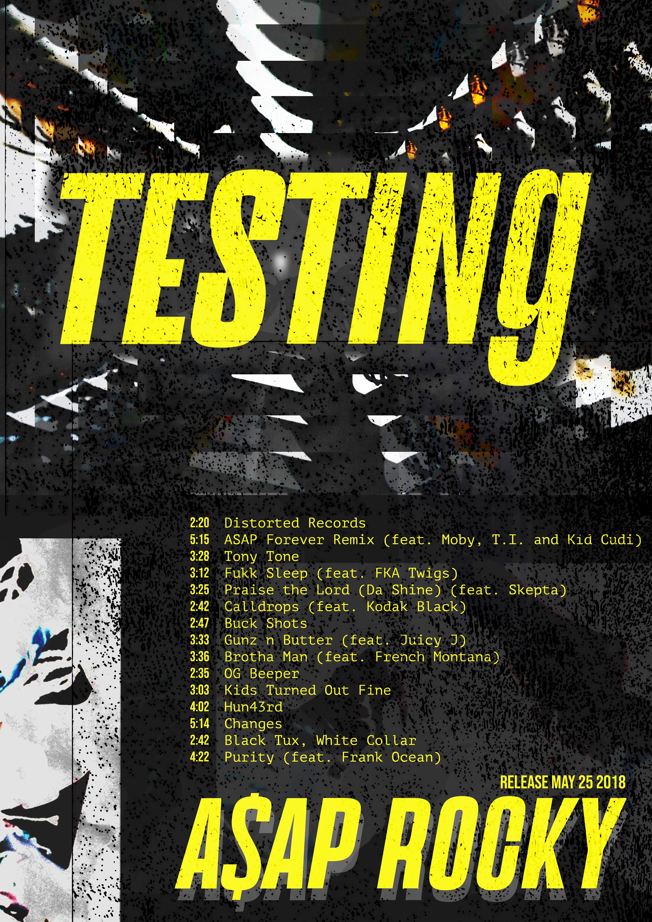 ASAP ROCKY Testing album artwork poster print regalo arte - Etsy México