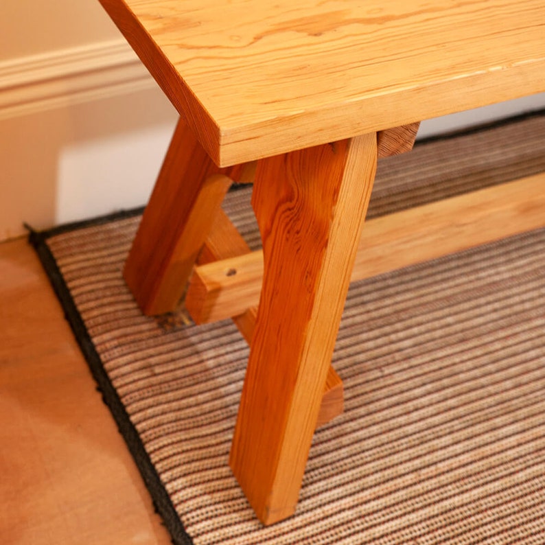 Pitch Pine Bench , Seat , Handmade , Reclaimed Pitch Pine Bench , Arts ...