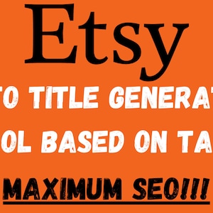 Etsy Title Generator Etsy Tags Etsy Title Etsy Keywords Etsy