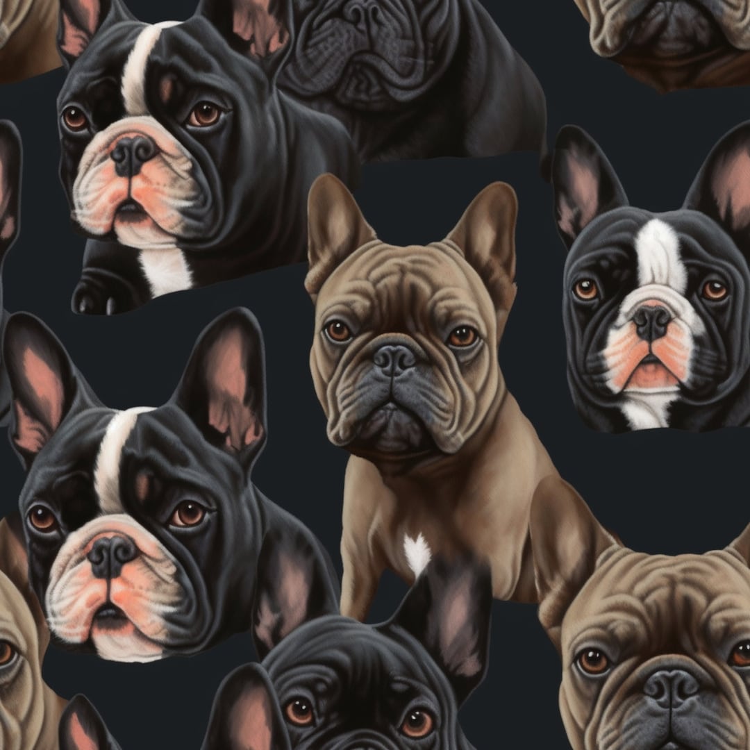 Frenchie / French Bulldog / Dog / Frog Dogs / Clown Dogs / Fabric ...