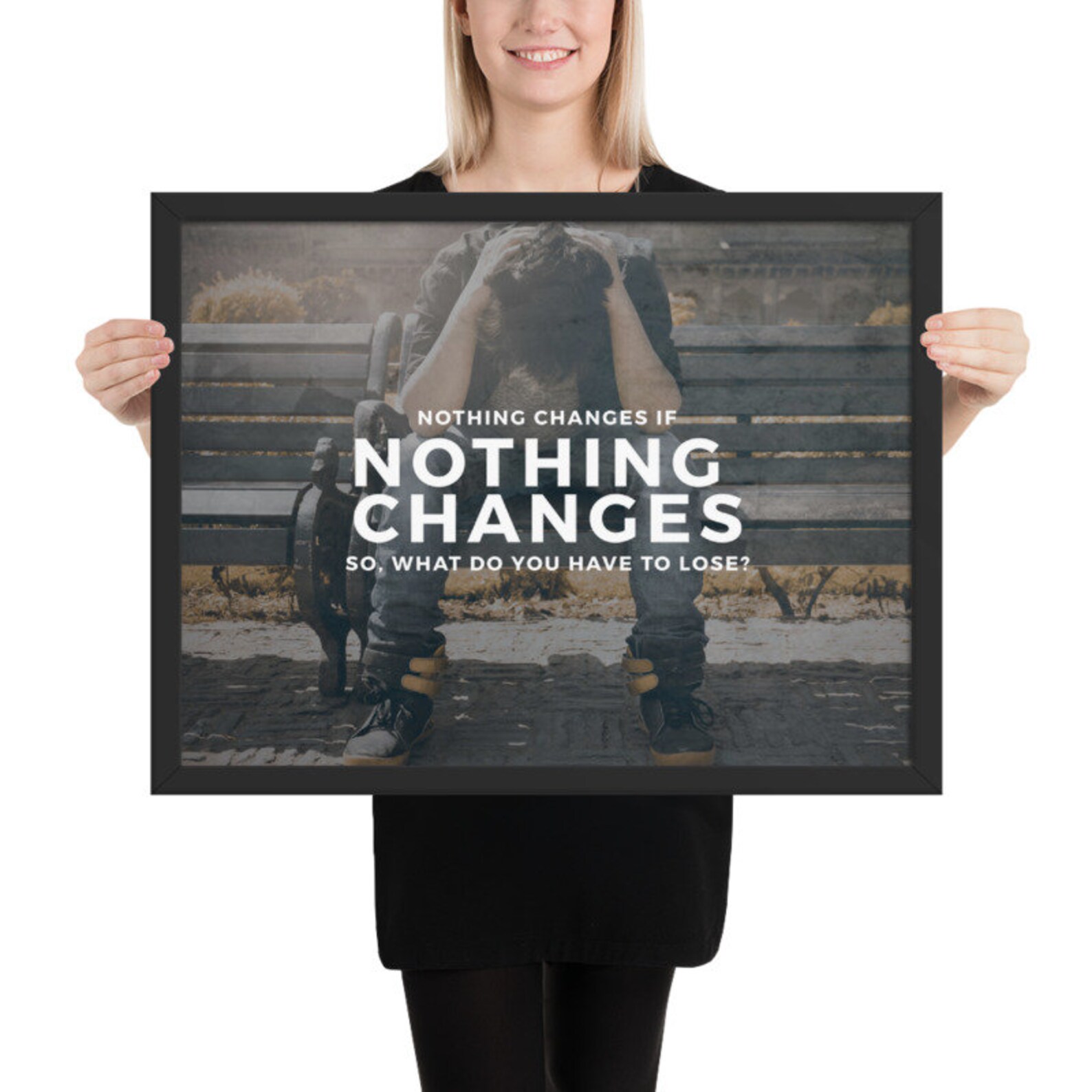 Nothing Changes If Nothing Changes - Rise Above - Motivational - Digital Poster - High Quality ...