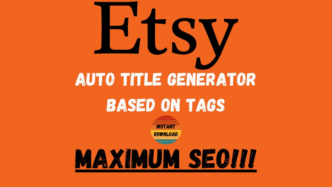 Etsy Title Generator / Etsy Tags / Etsy Title / Etsy Keywords / Etsy ...