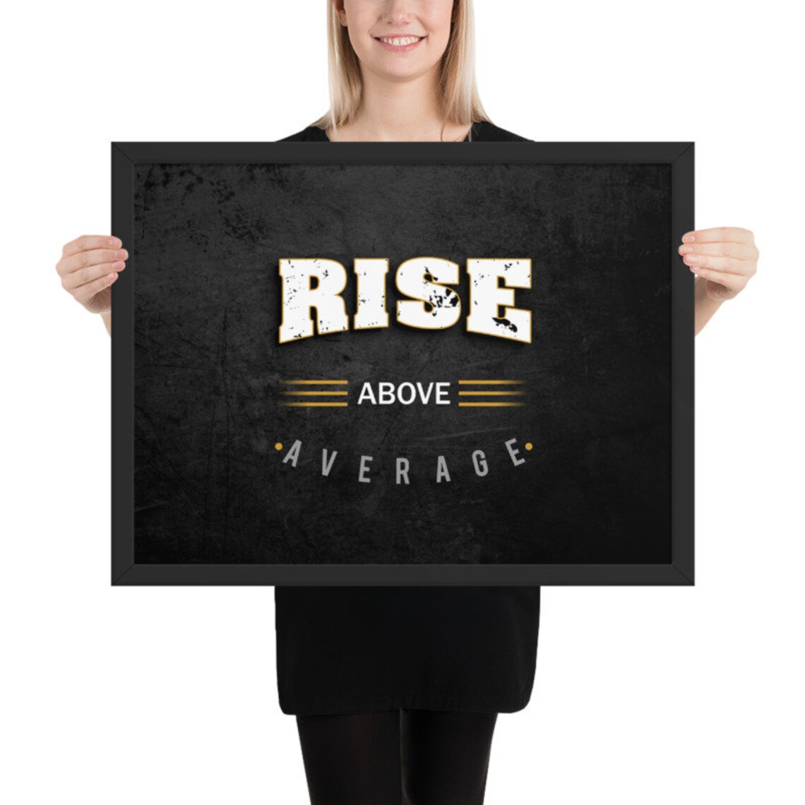 Rise Above Rise Above Average Motivational Digital Poster High Quality ...