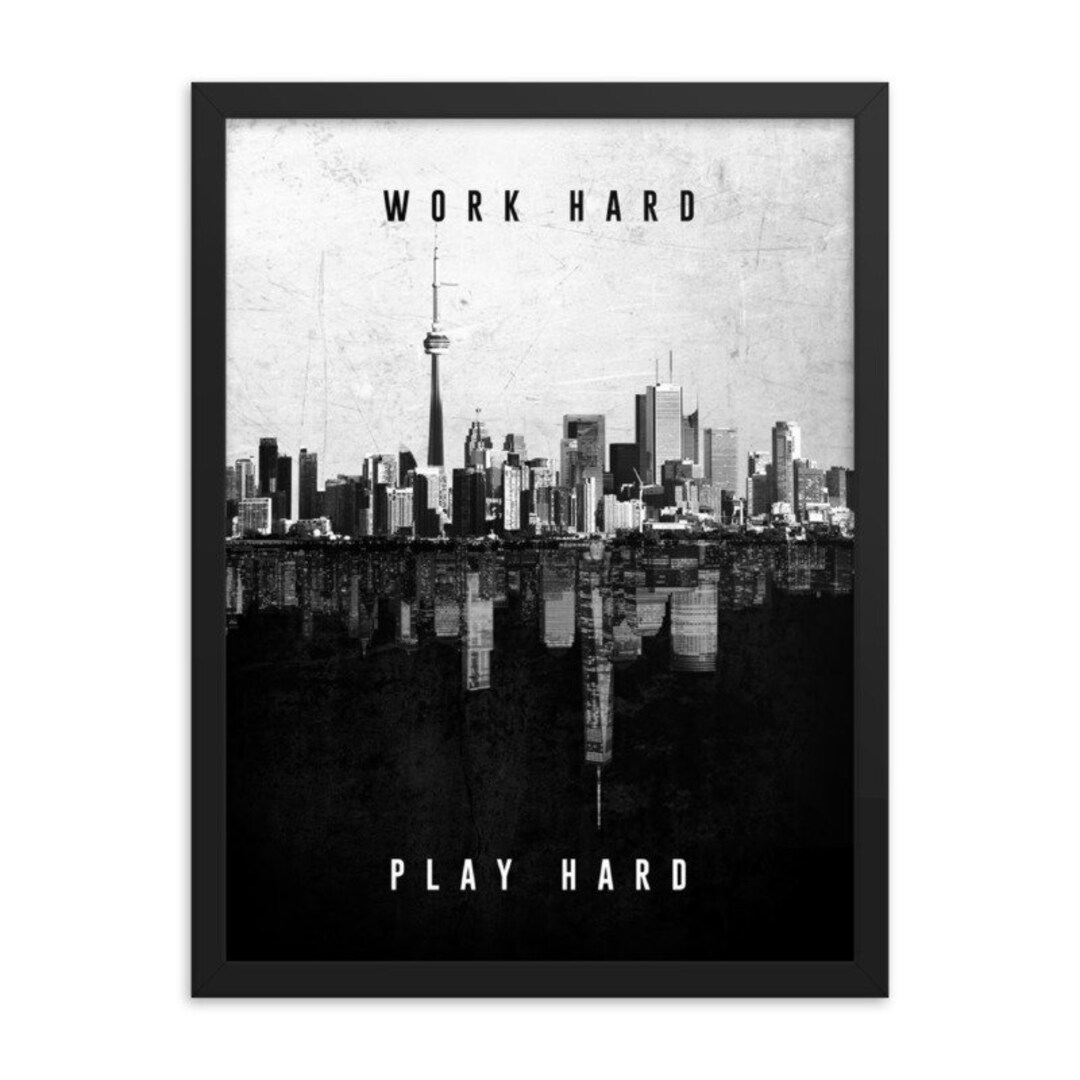 Work Hard Play Hard - WHPH - Motivational - Digital Poster - High ...