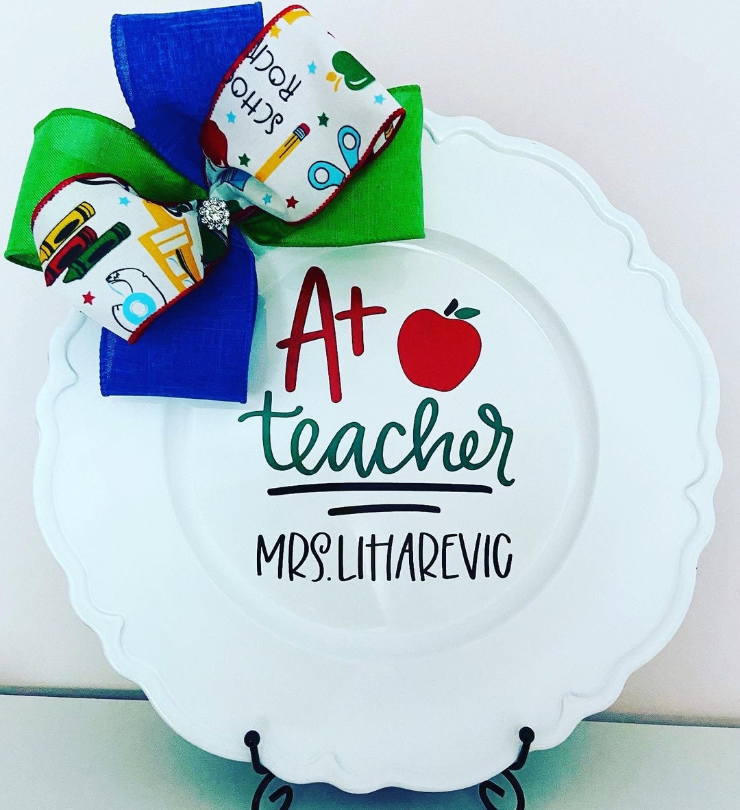 Custom Teacher Plate: Personalized Classroom Decor, Teacher ...