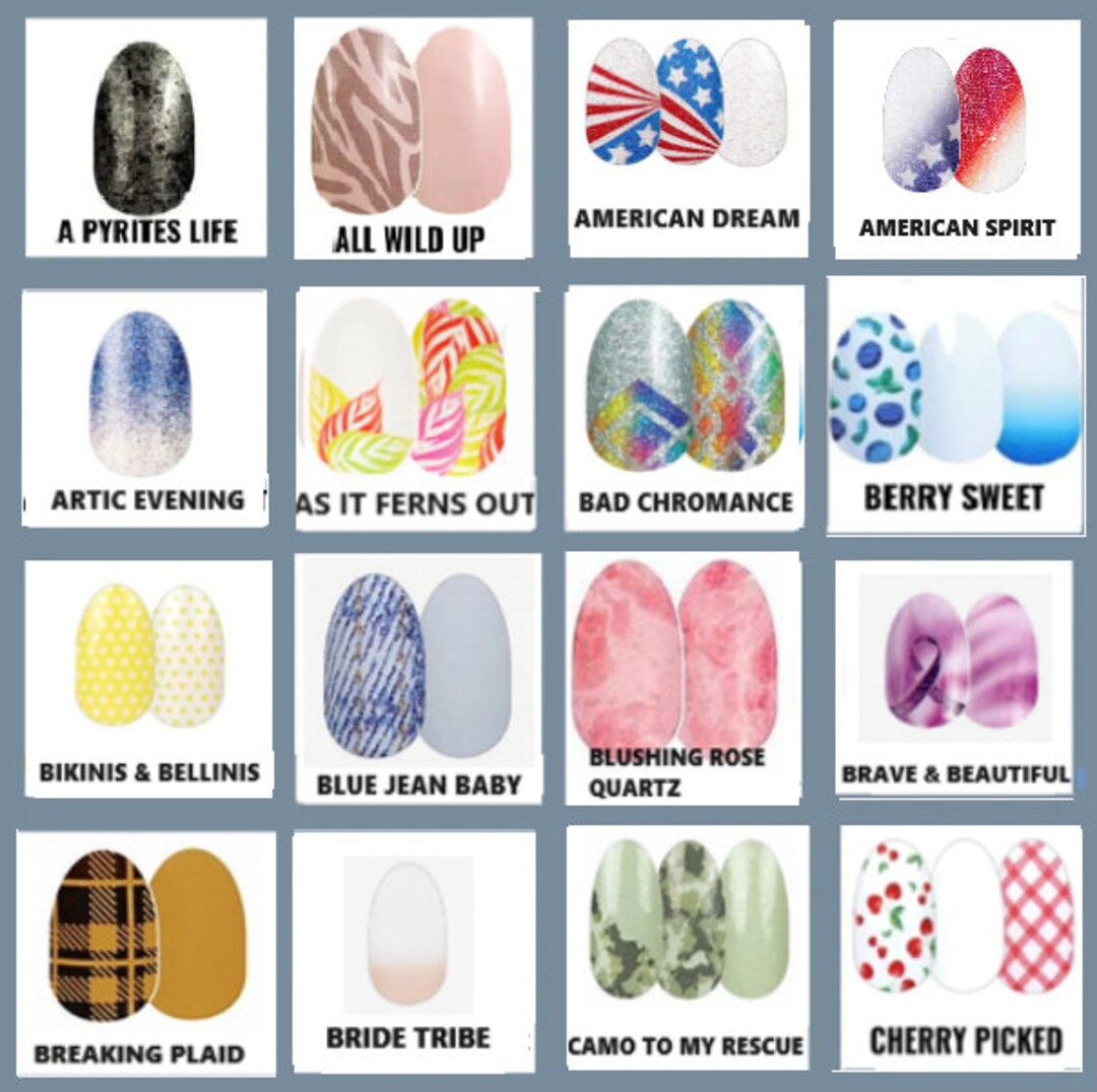 Color Street RETIRED Designs & Hostess Nail Strips * 100% Real Nail ...