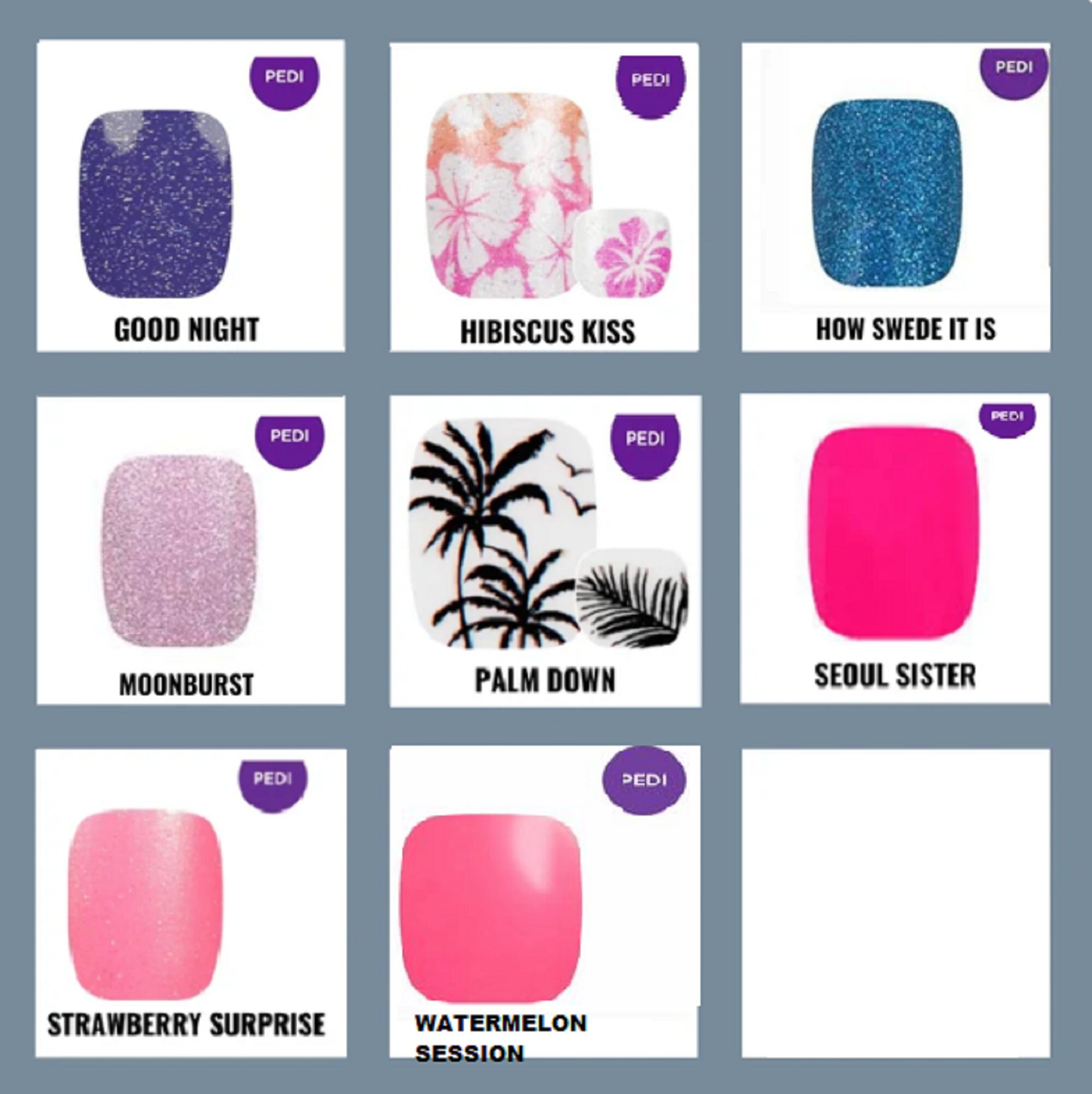 Color Street RETIRED Petite & Pedicure Nail Strips 100% Real - Etsy