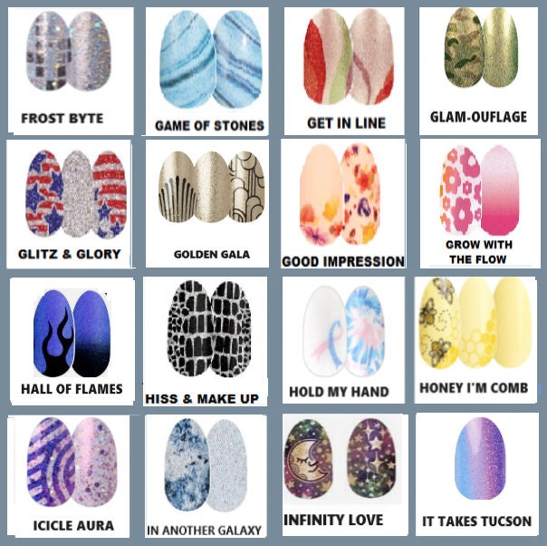 Color Street RETIRED Designs & Hostess Nail Strips * 100% Real Nail ...