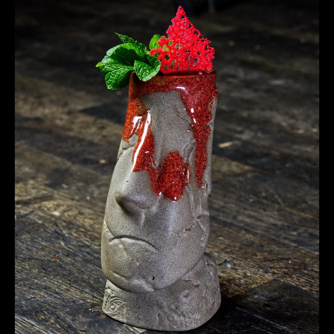 Moai Statue Lava Tiki Mug / Tiki Mug / Unique Handmade Ceramic Mug ...