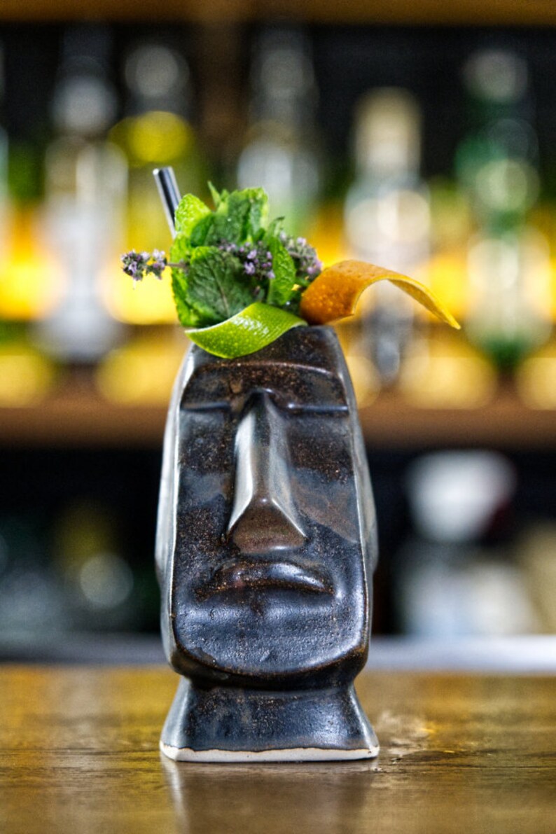 Moai Coal Tiki Mug / Tiki Mug / Unique Handmade Ceramic Mug / - Etsy