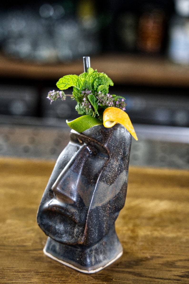 Moai Coal Tiki Mug / Tiki Mug / Unique Handmade Ceramic Mug / - Etsy