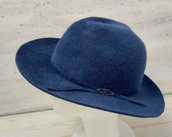 Bowler Blue Hat - Etsy