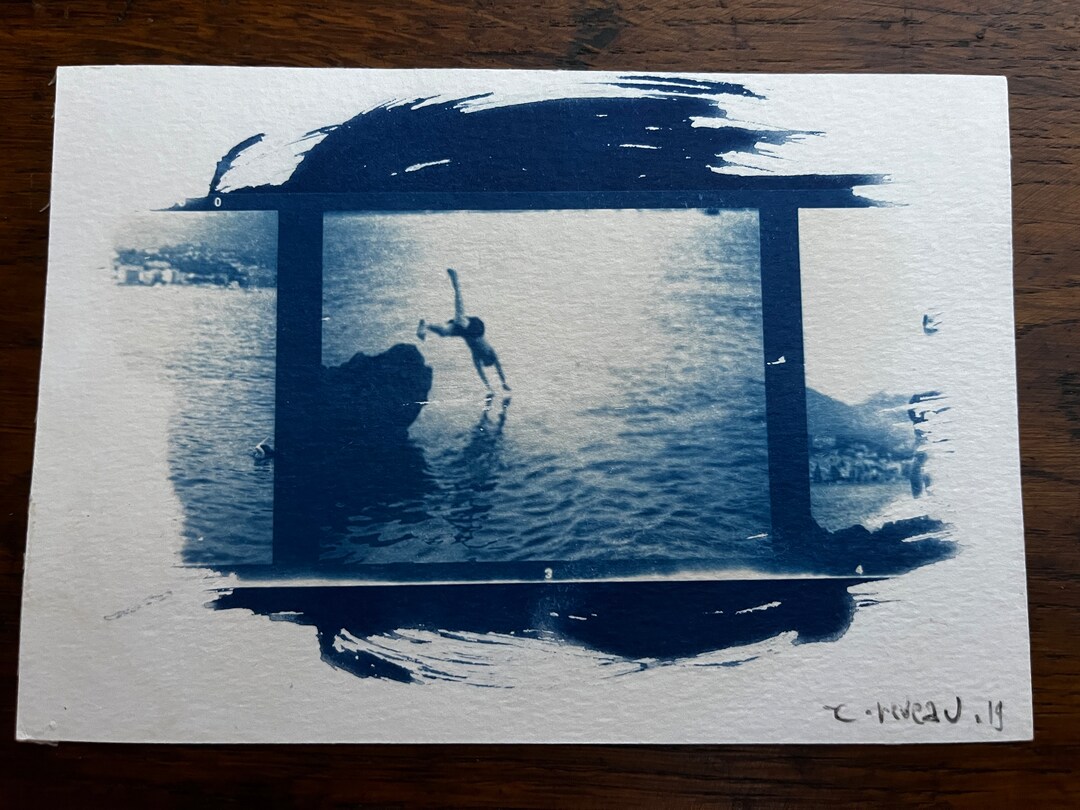 The Dive - Original Cyanotype Print - Etsy
