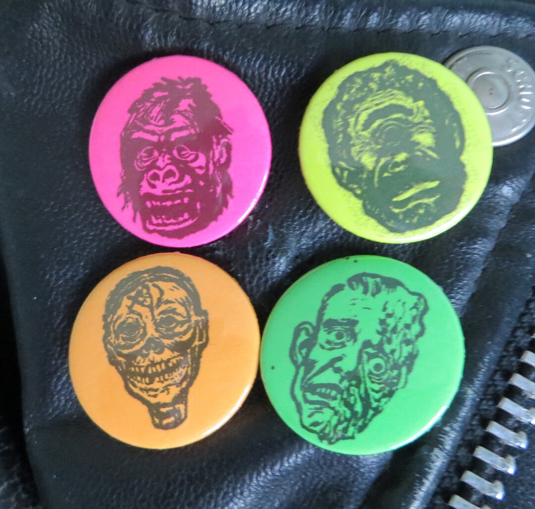 Monster Badge Set 2 : Famous Monsters of Film Land / Vintage Horror ...
