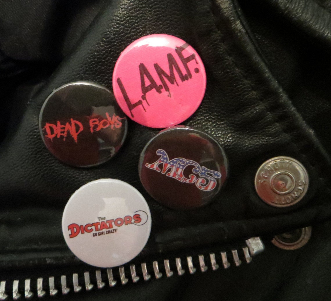 Proto Punk Rock CBGB Badges : Dictators / MC5 / Stooges / Dead Boys ...