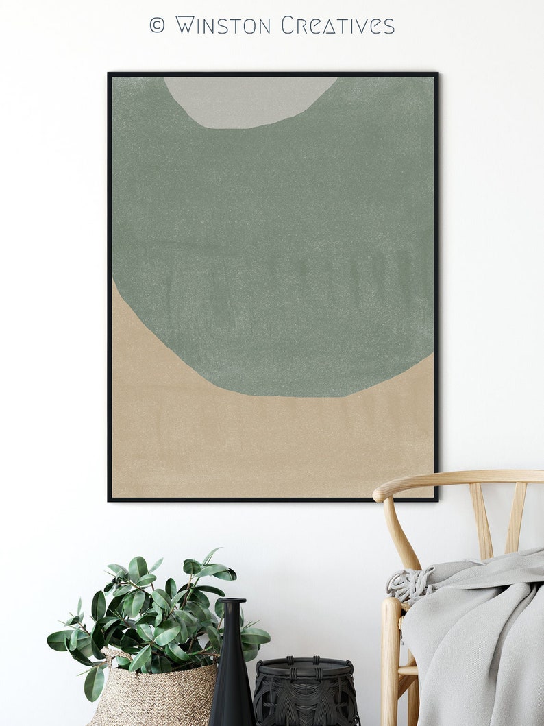 Earth Tones Print Watercolor Design, Abstract Wall Art Printable Mid ...