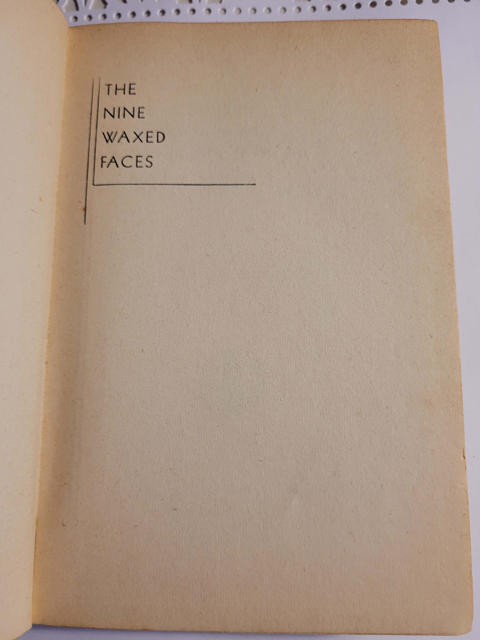 The Nine Waxed Faces by Francis Beeding - Etsy