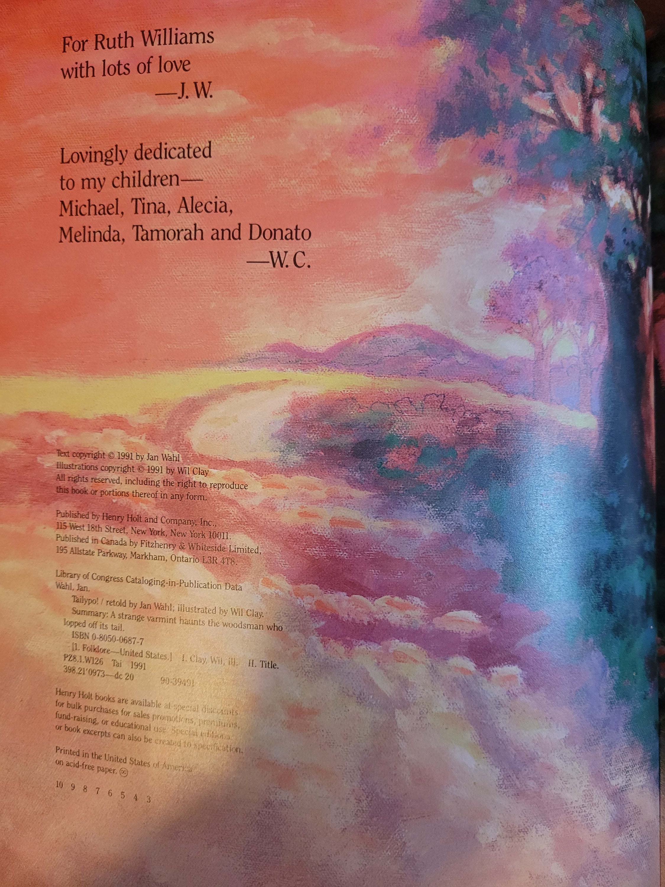 Tailypo! Retold by Jan Wahl, Illustrated by Wil Clay, 1st Edition - Etsy