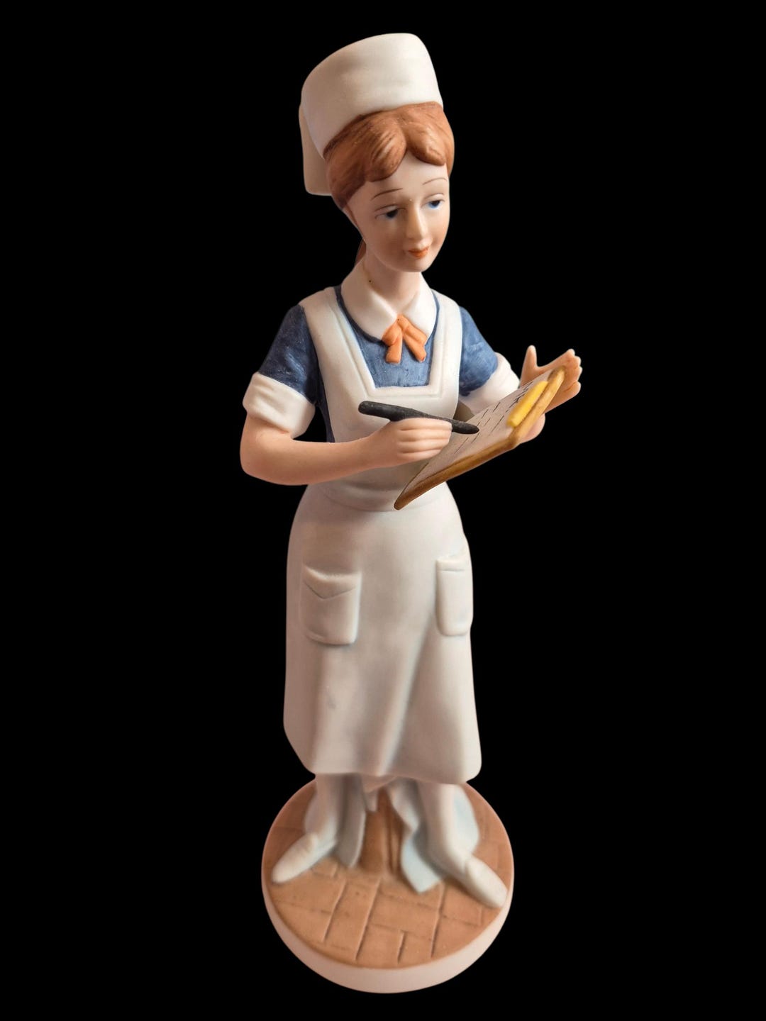 Lefton Nurse Figurine Holding Clipboard - Hand-painted, 1980s, Vintage ...