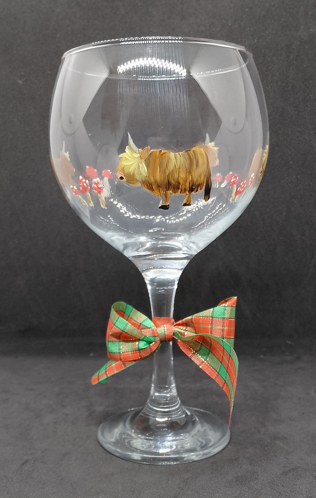 Hand Painted Gin Glass Highland Cow Lovers Gift Handmade Gin - Etsy UK