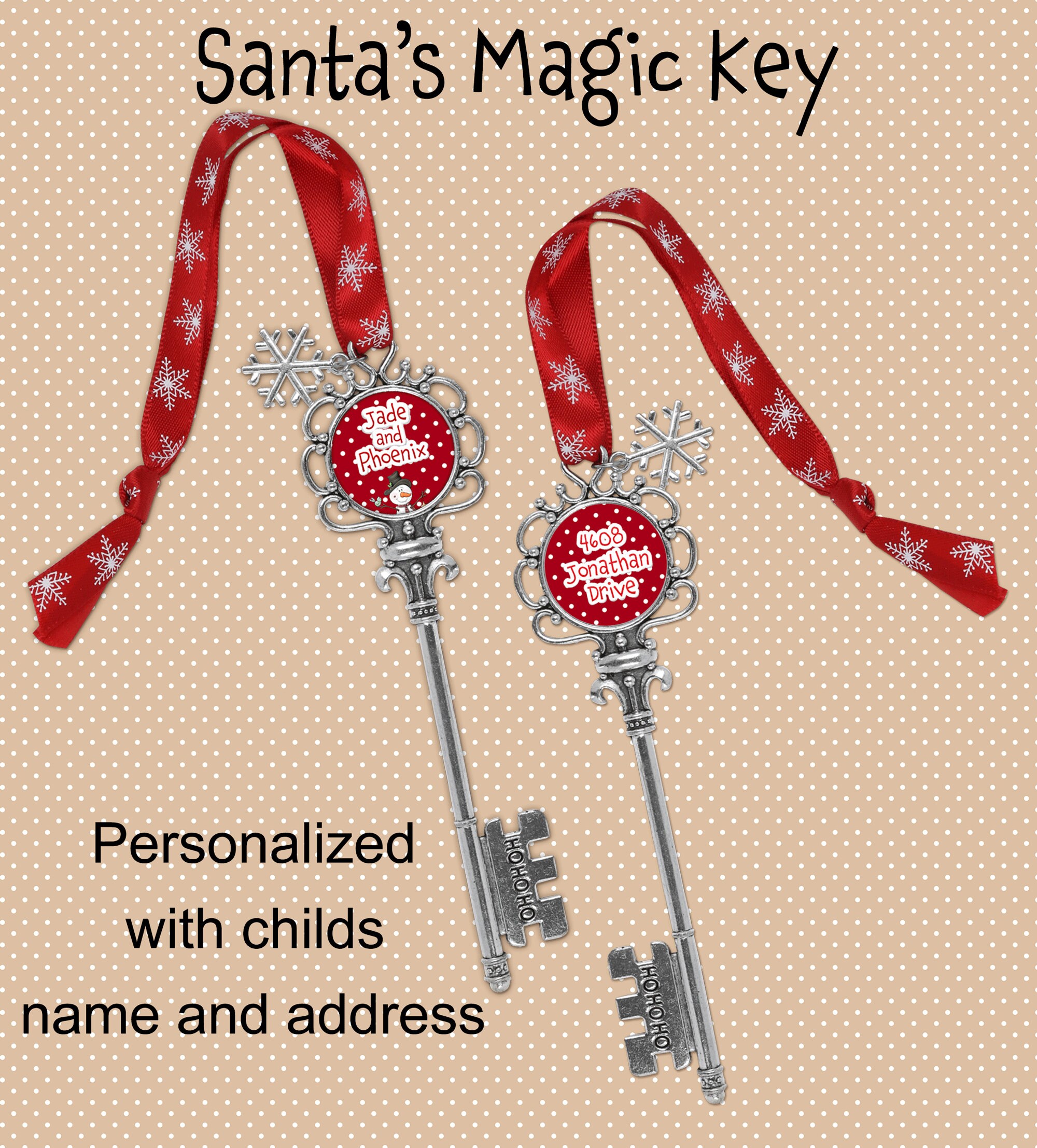 Santa's Magic Key - Christmas Poem on Wooden Tag - Decorative Tin ...