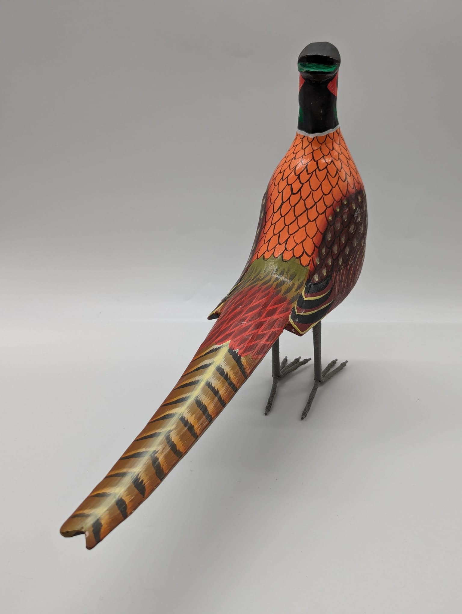 Pheasant - Painted Wooden Carving - Etsy