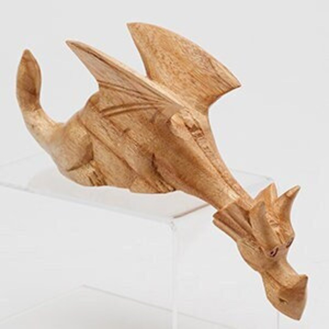 Dragon - Wooden Shelf Figurine - Etsy