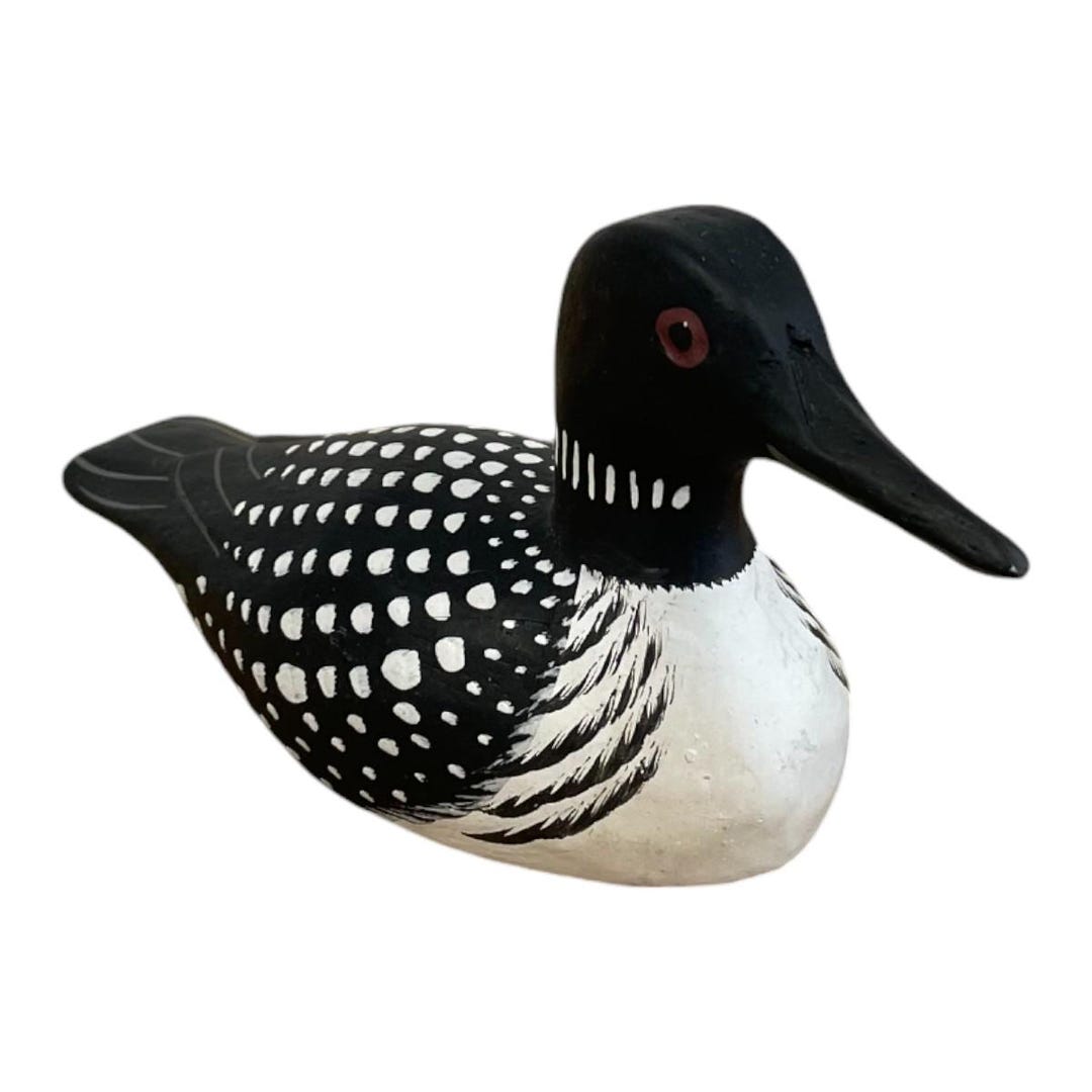 Loon - Painted Wooden Carving - Etsy