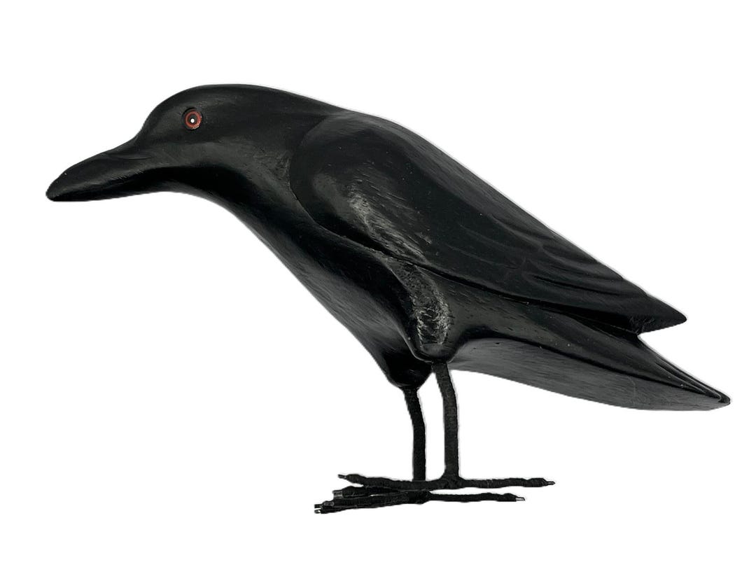 Crow Wood Carving - 20cm. - Etsy