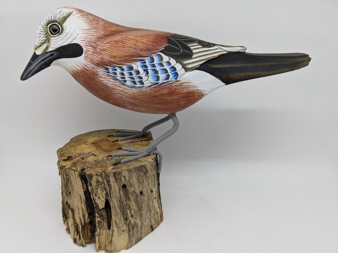 Jay Painted Wooden Carving - Etsy