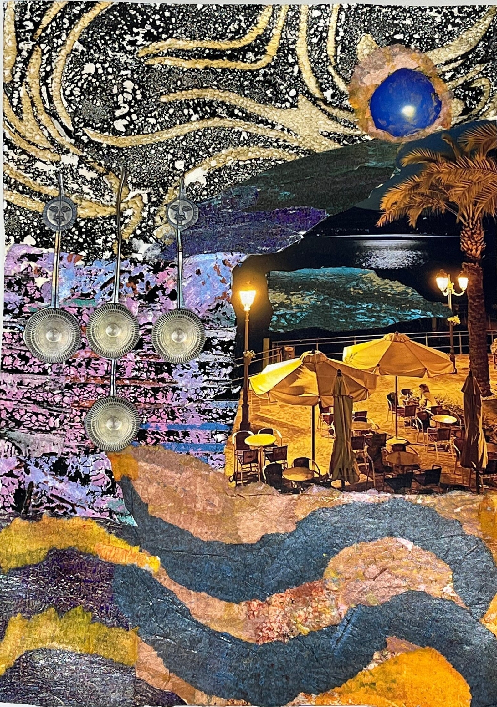 Mixed Media Art Abstract Handmade Paper and Photo Collages - Riva Di ...