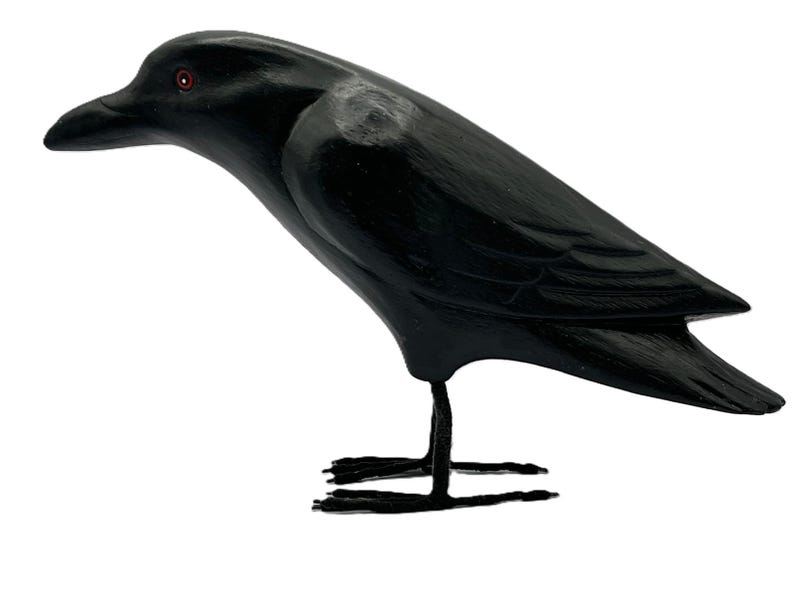 Crow Wood Carving - 20cm. - Etsy