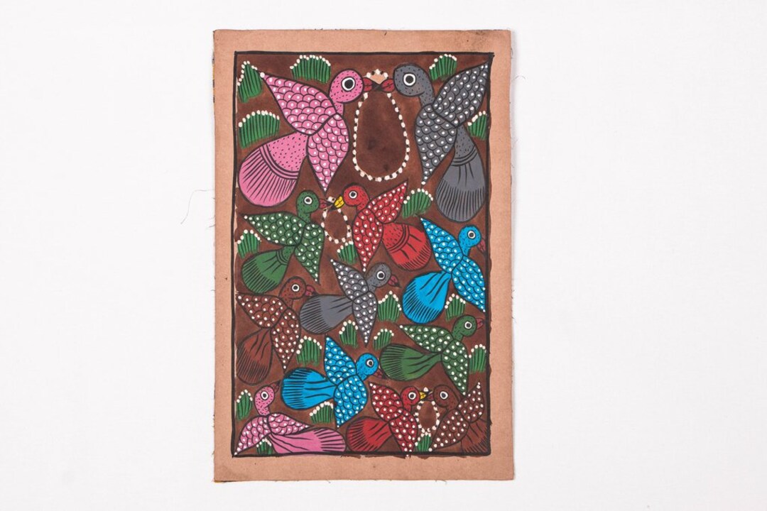 Traditional Patua Painting (11in X 7in) - Birds - Etsy