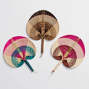 Straw Fan - Etsy UK