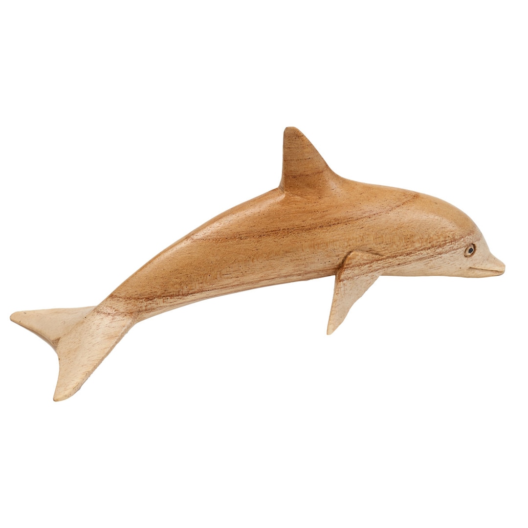 Dolphin - Natural Wood Carving - Etsy
