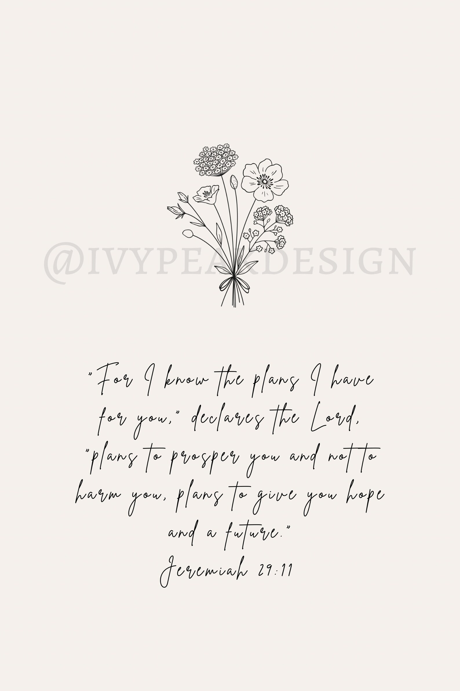 Jeremiah 29:11 “for I Know the Plans I Have for You” | Boho Minimalist ...