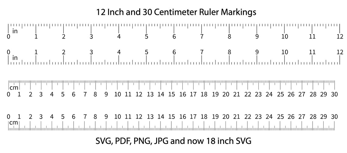 Horizontal Ruler Markings - Etsy
