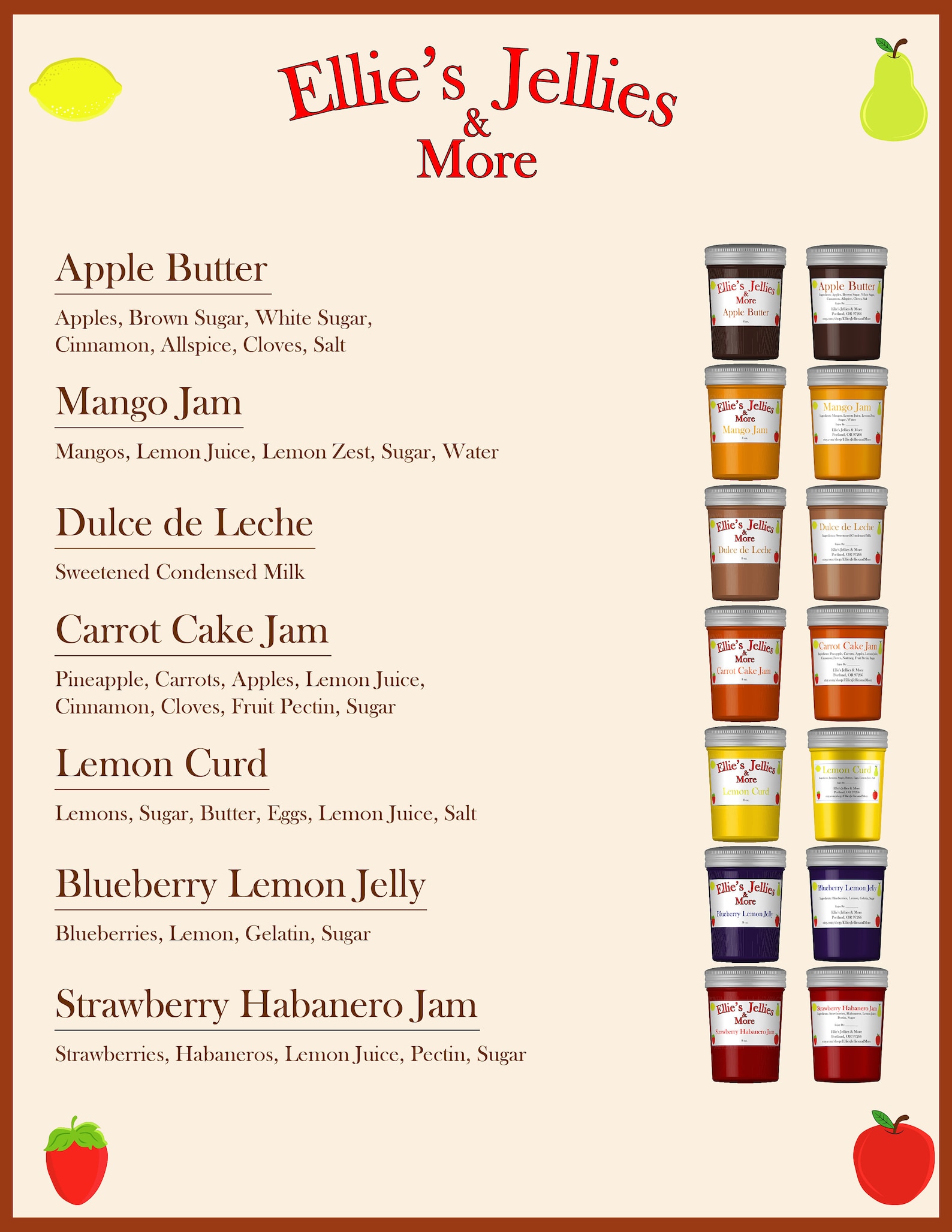 Homemade Jams and More - 8oz - Choose Flavor - Etsy