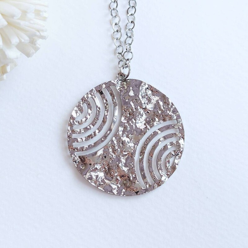 Large Silver Pendant - Etsy