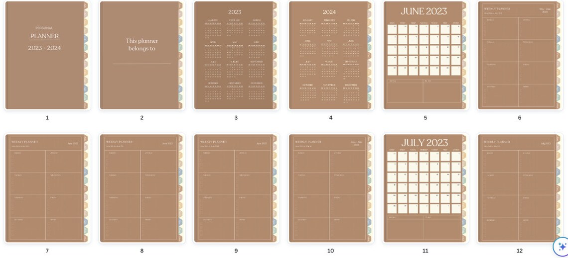Simple Digital Planner 2023-2024 - Etsy