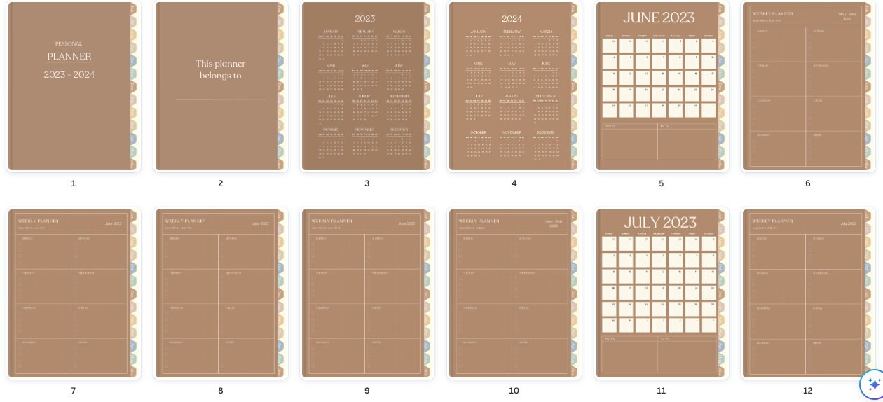 Simple Digital Planner 2023-2024 - Etsy
