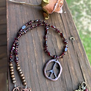 18in Long Peace Sign Necklace, Copper, Peace, Sign, Pendant, Purple ...