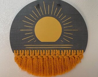 Macrame Sun Wall Hanging | Etsy